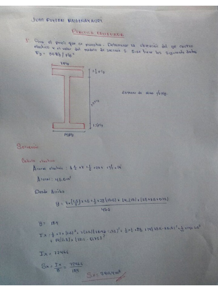 Práctica Calificada de Diseño en Acero y Madera | PDF