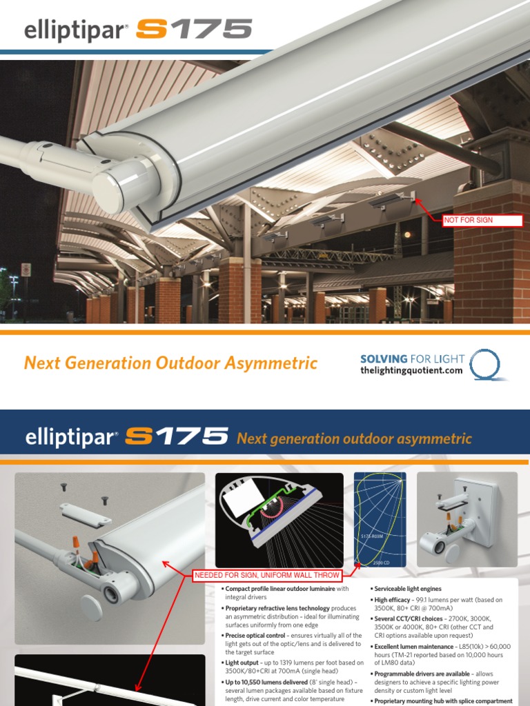 Elliptipar: Next Generation Outdoor Asymmetric | PDF | Extrusion | Lighting