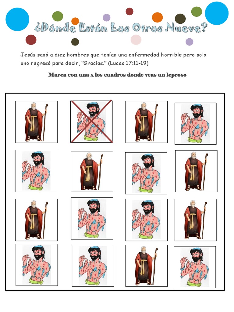 Manualidad de los 10 Leprosos para Niños | PDF