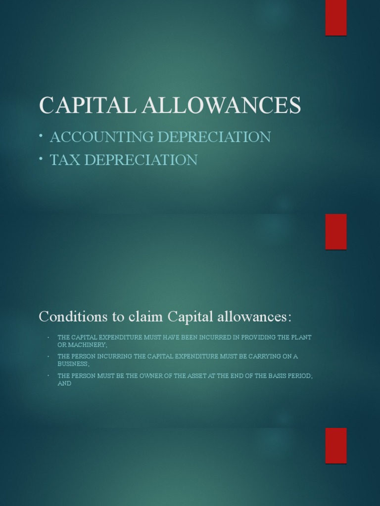 Chapter 5 - Capital Allowances | PDF | Depreciation | Accounting