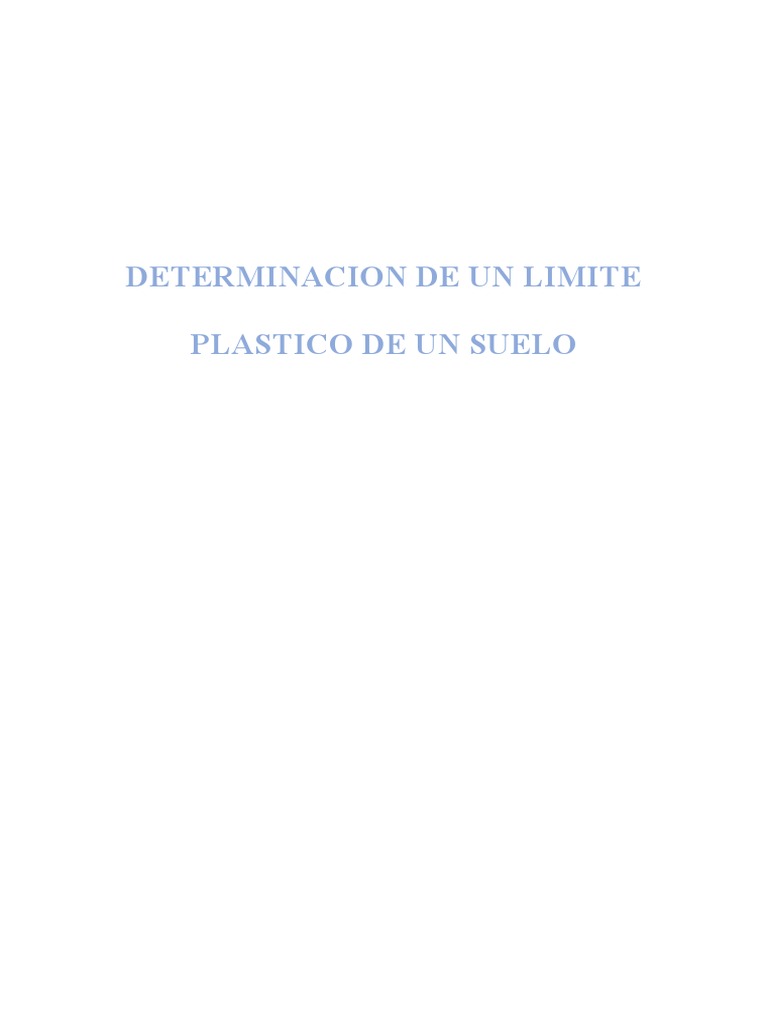 Límite Plástico en Mecánica de Suelos | PDF | Plasticidad (Física ...