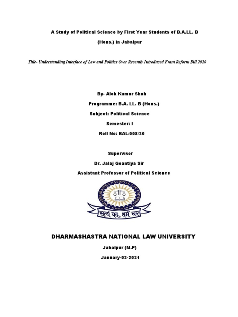 Dnlu Project Ps | PDF | Federalism | Constitution