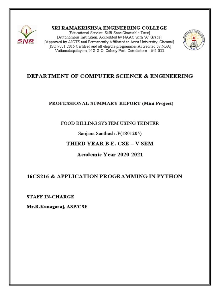 PSR Format 2020 - 2021 Python | PDF | Computer Science | Science And ...