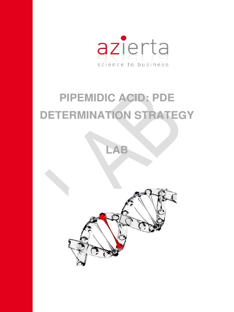 Pipemidic Acid: Pde Determination Strategy | PDF | Toxicity | Clinical ...