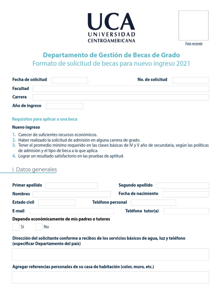 Formato de Solicitud de Beca 2021 | PDF | Business