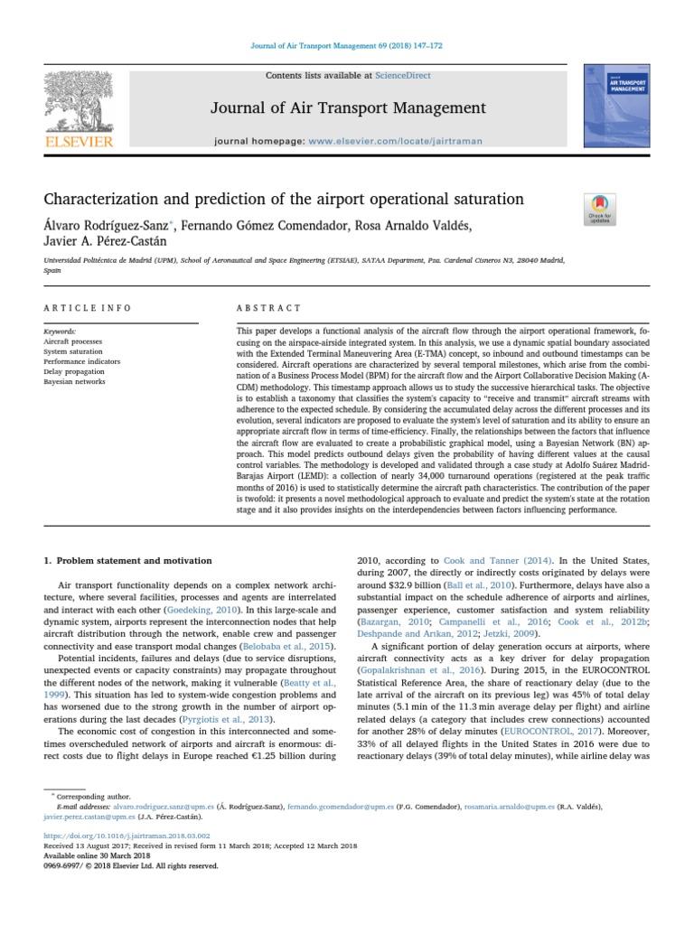 Journal of Air Transport Management | PDF | Air Traffic Control ...