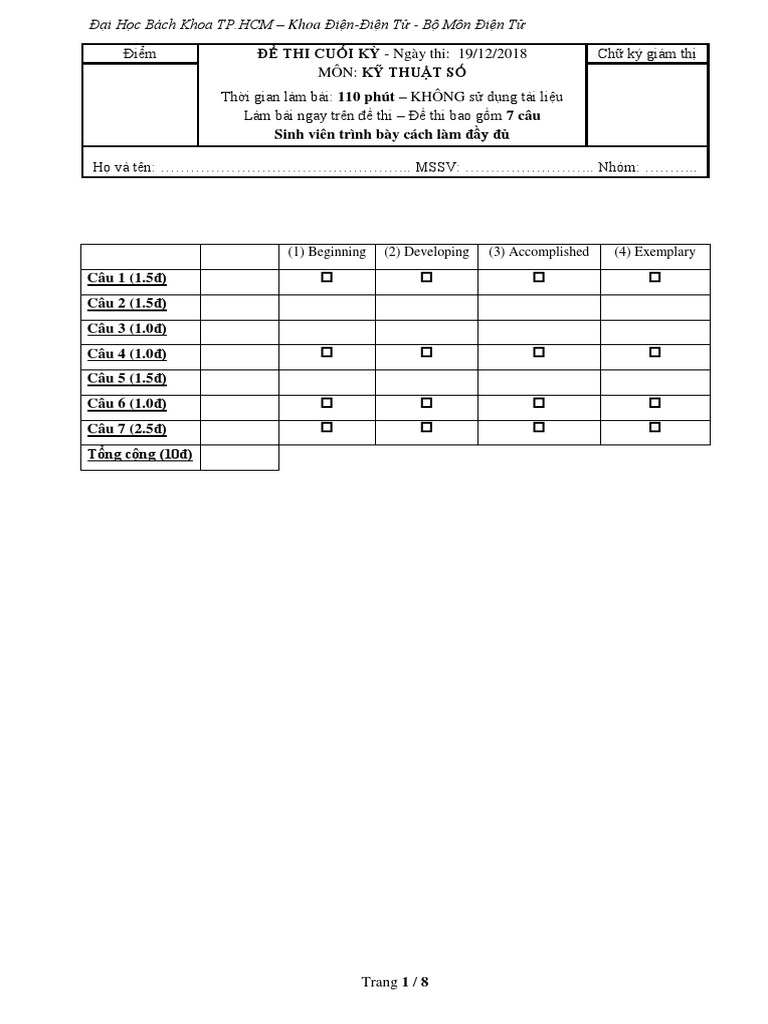Thi KTS CQ 181 DA PDF | PDF