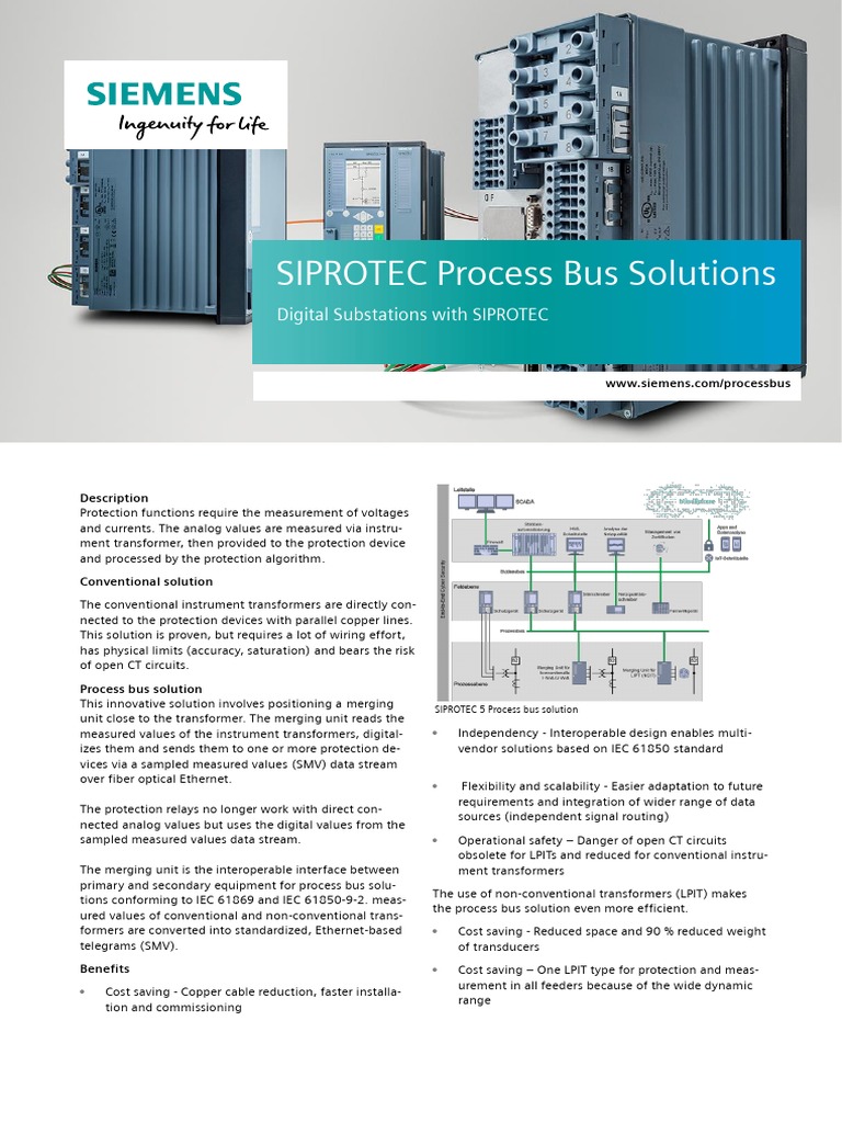 SIPROTEC Processbus - Profile | PDF | Transformer | Electronics