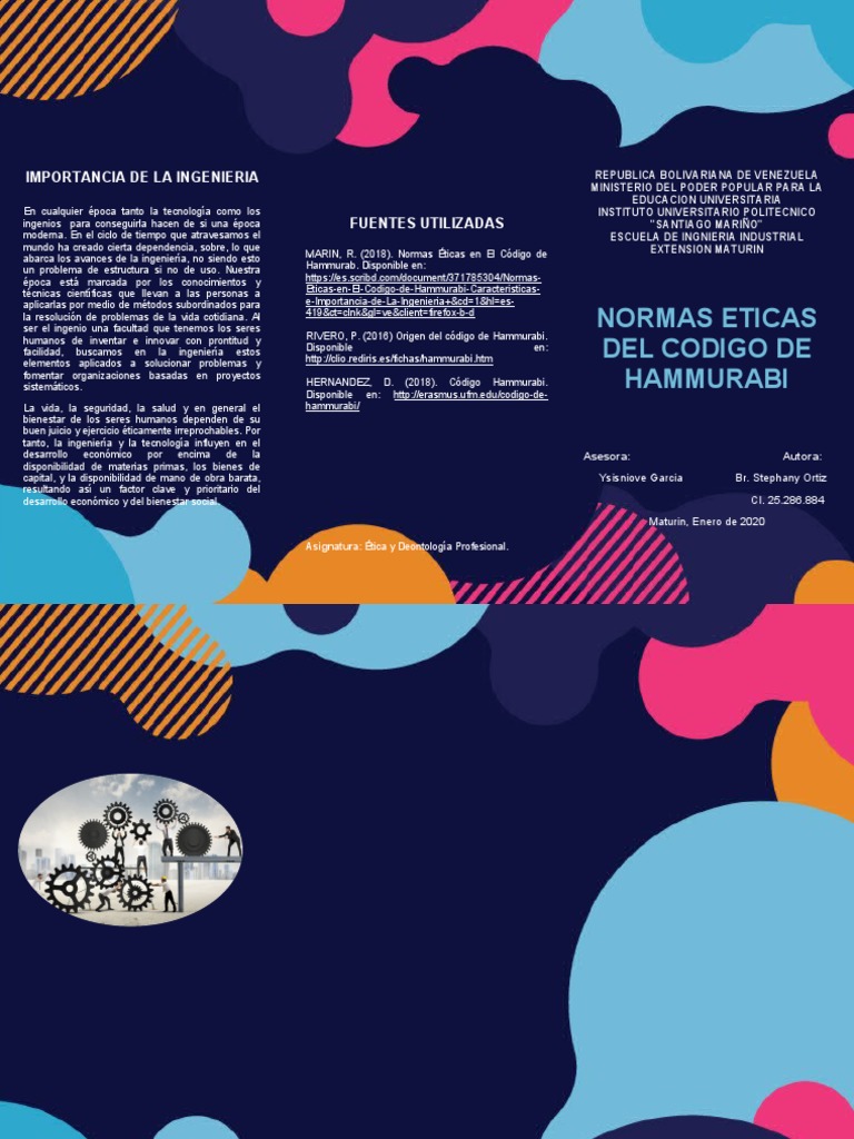 Triptico Codigo de Hammurabi. | PDF | Justicia | Crimen y violencia