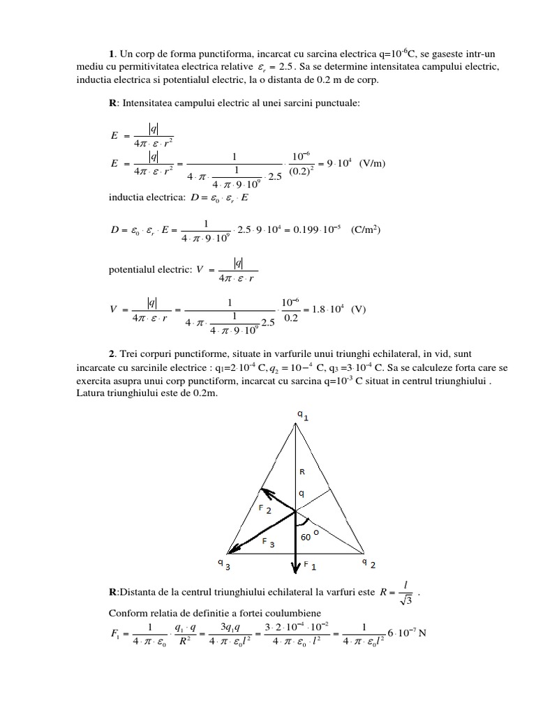 A1 - Campul Electric | PDF