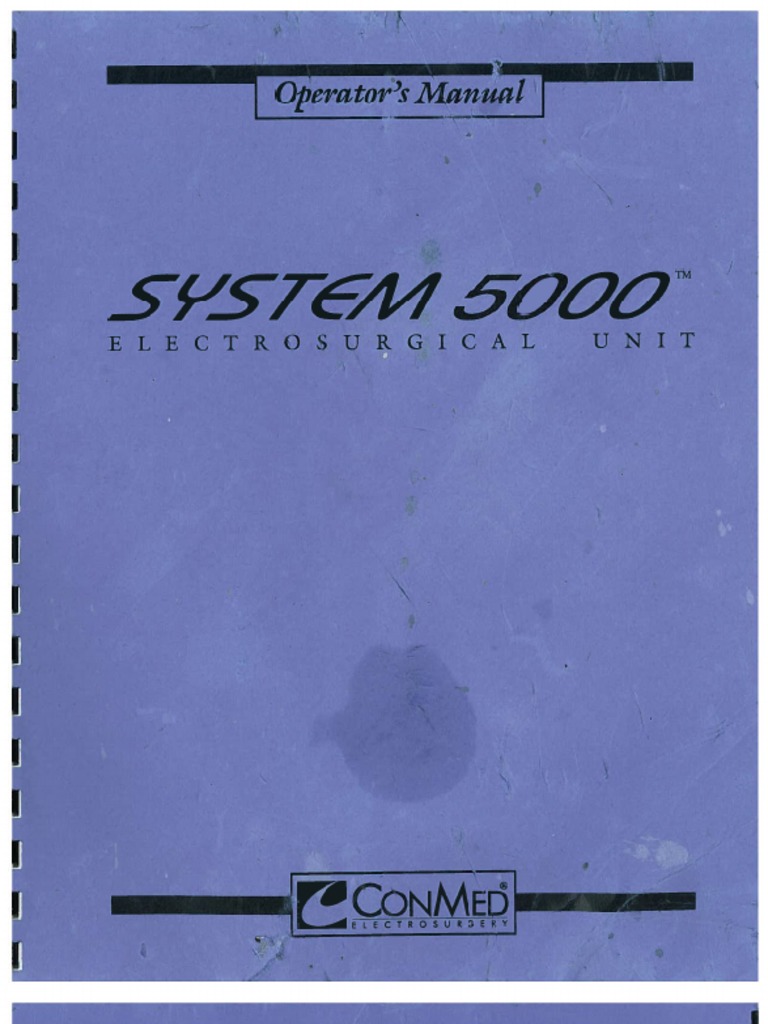 1.-Electrocauterio Marca Conmed Modelo System 5000 PDF | PDF