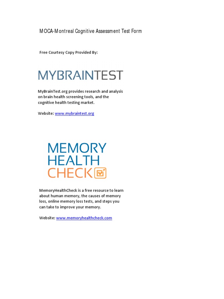 Free MOCA Test PDF Download | PDF