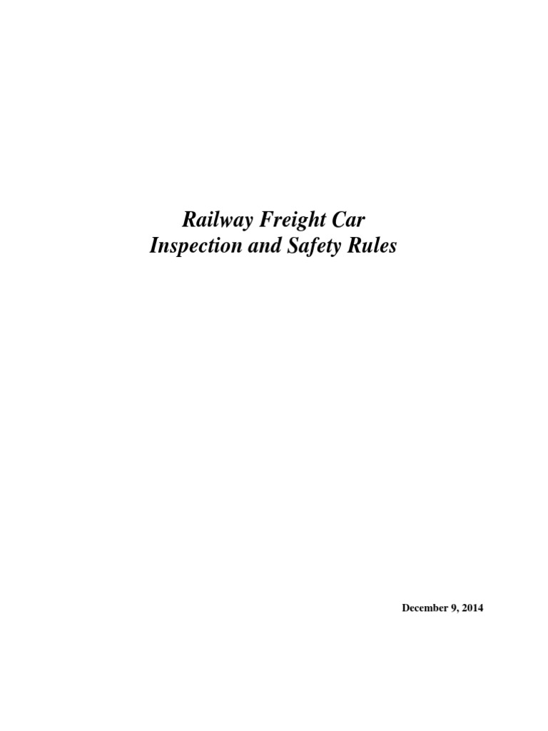 Railway Freight Car Safety Rules | PDF | Safety | Bearing (Mechanical)