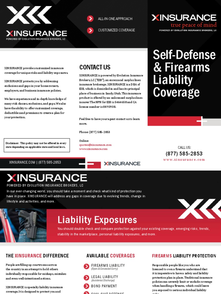 XINSURANCE Self Defense Firearms Brochure Updated October 2020 ...