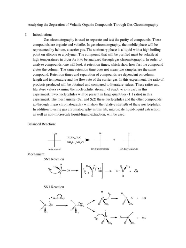 Experiment 1 Pre-Lab | PDF | Chromatography | Gas Chromatography