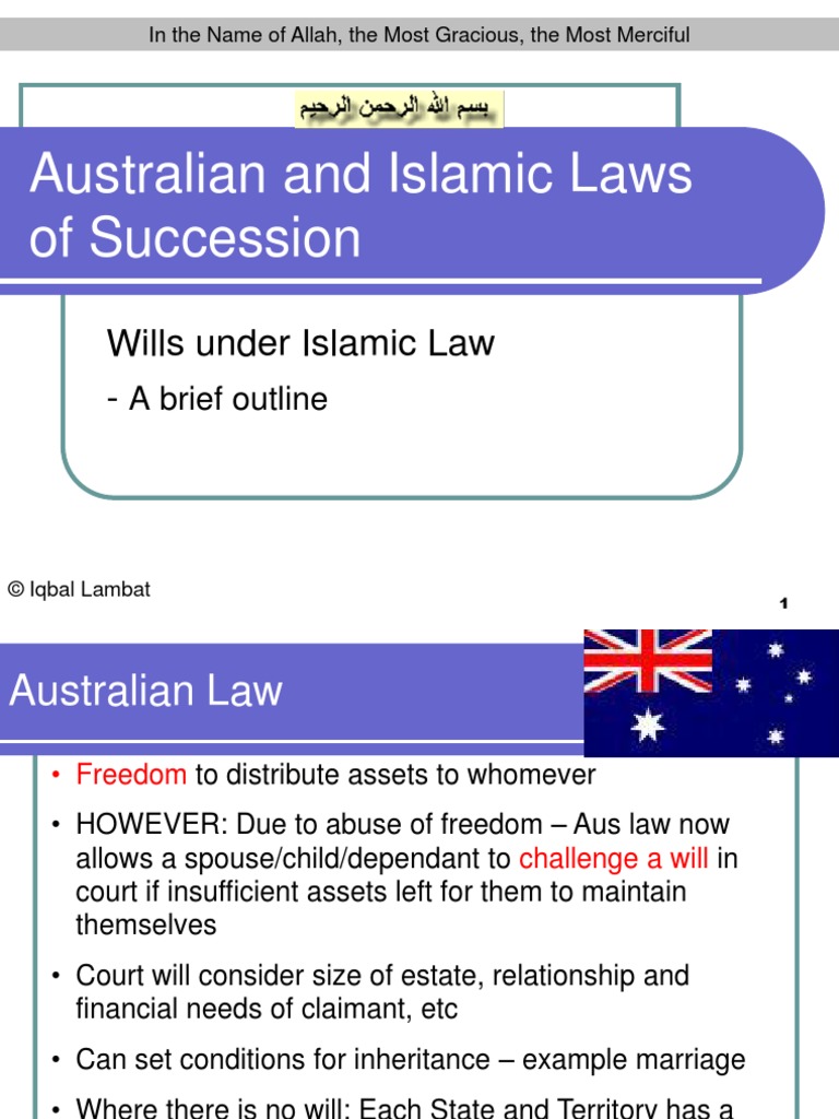 An Informative Guide to Australian and Islamic Laws of Succession and ...