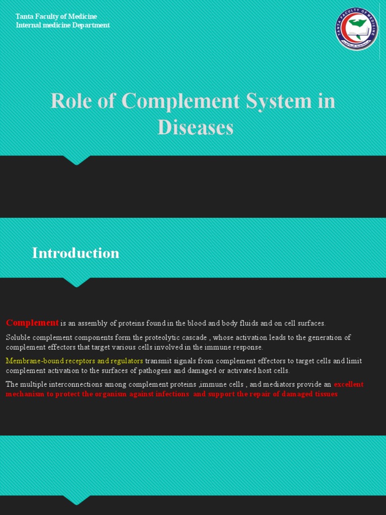Role of Complement System in Diseases | Download Free PDF | Complement ...