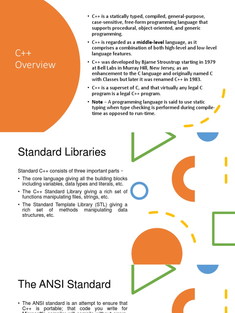 MODULE 5 Lesson 2 C++ Overview | PDF | C++ | Systems Engineering