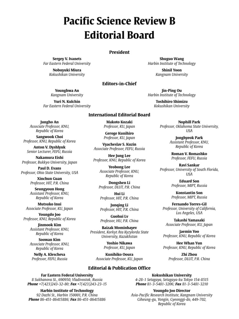 Editorial Board - 2015 - Pacific Science Review B Humanities and Social ...