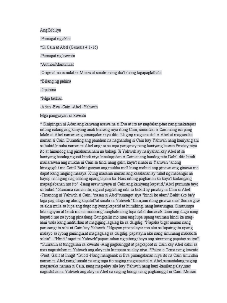Ang Bibliya | PDF