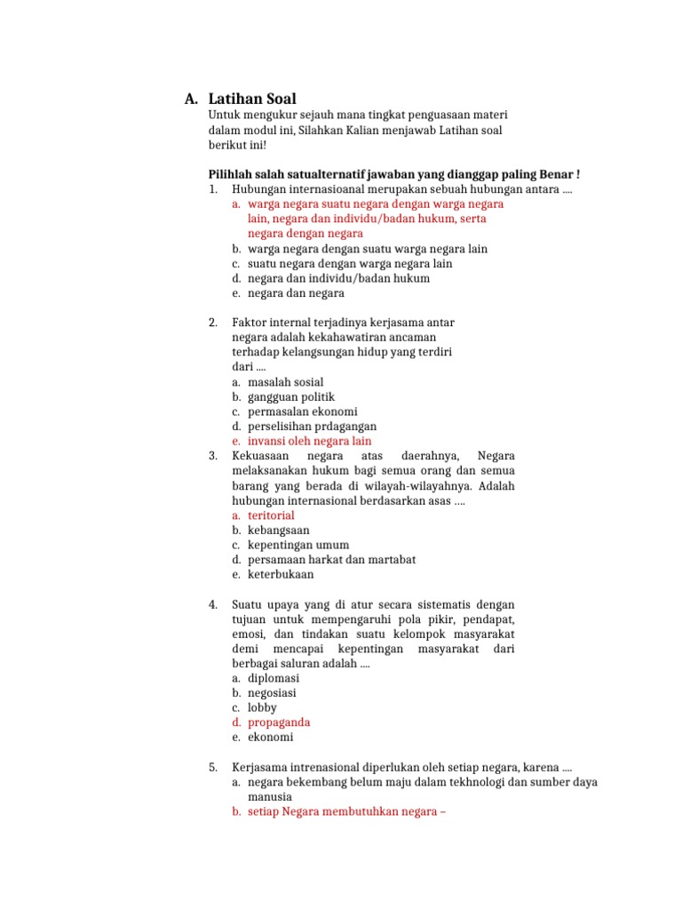 Latihan Soal KB 1 | PDF