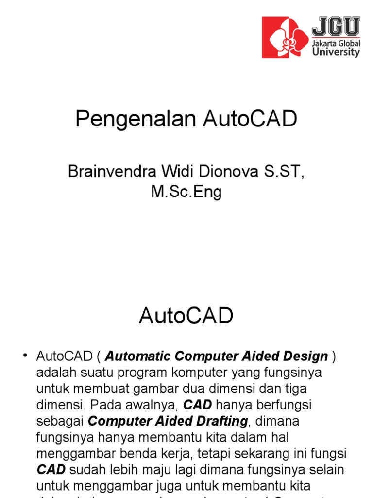 Pertemuan 5 - Pengenalan AutoCAD | PDF