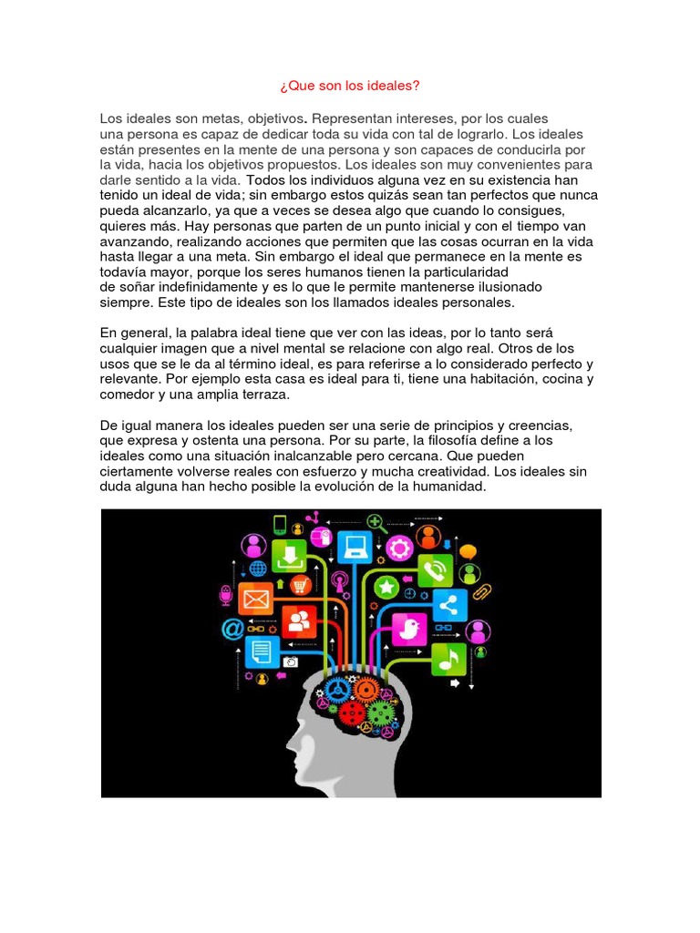 Definición y significado de ideales | PDF | Relaciones personales ...