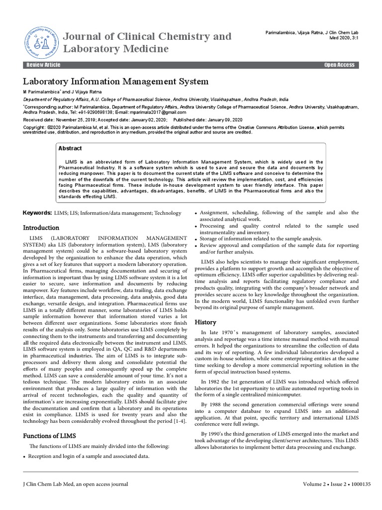Journal of Clinical Chemistry and Laboratory Medicine: Laboratory ...