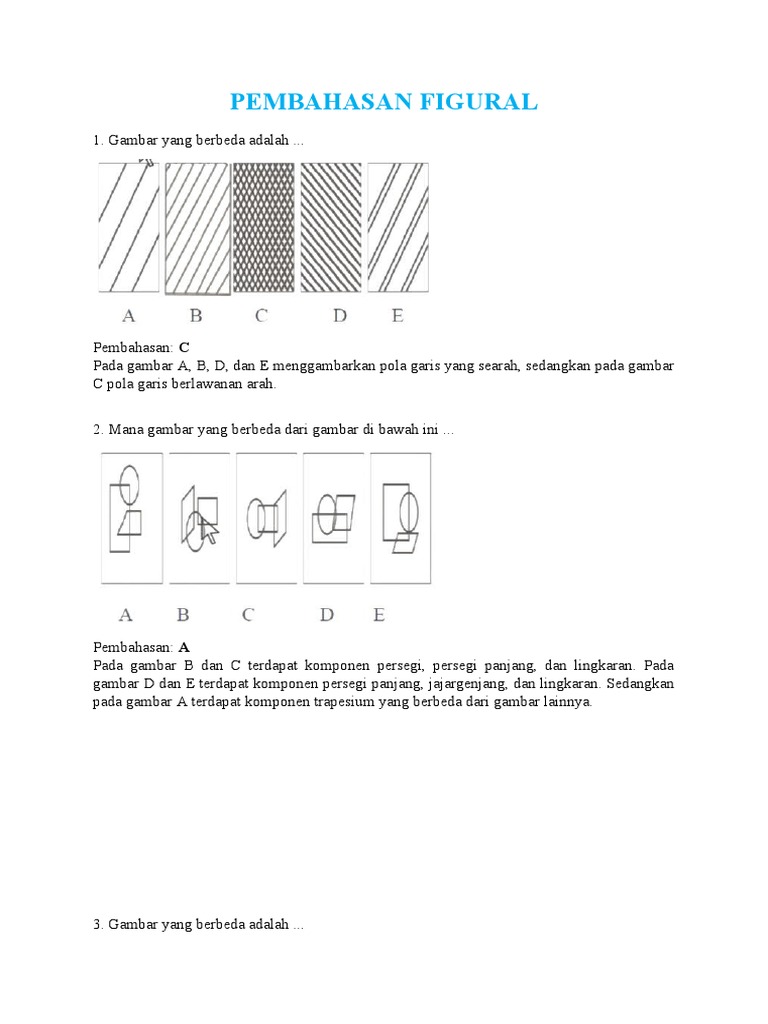 Pembahasan Soal Figural | PDF