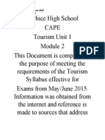 Tourism Unit 1 IA | PDF | Tourism | Resort