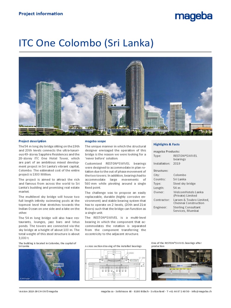 ITC One Colombo (Sri Lanka) : Project Information | PDF | Civil ...