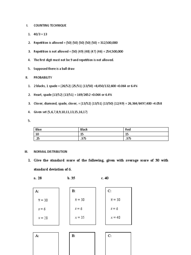 Probability and Counting Techniques | PDF