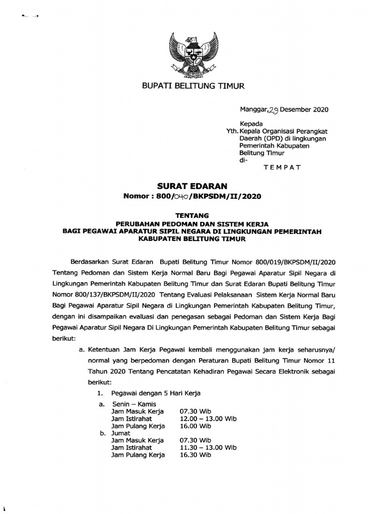 Jam Kerja Normal | PDF