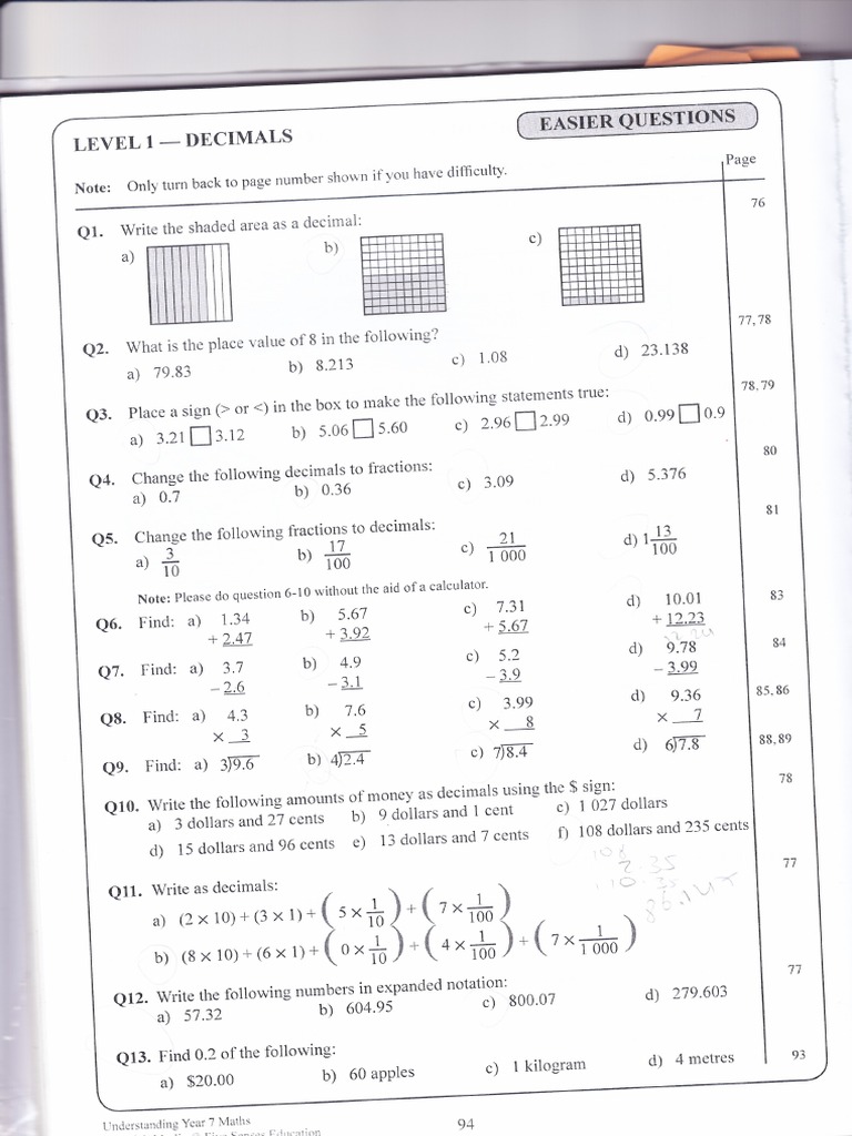 Decimals | PDF