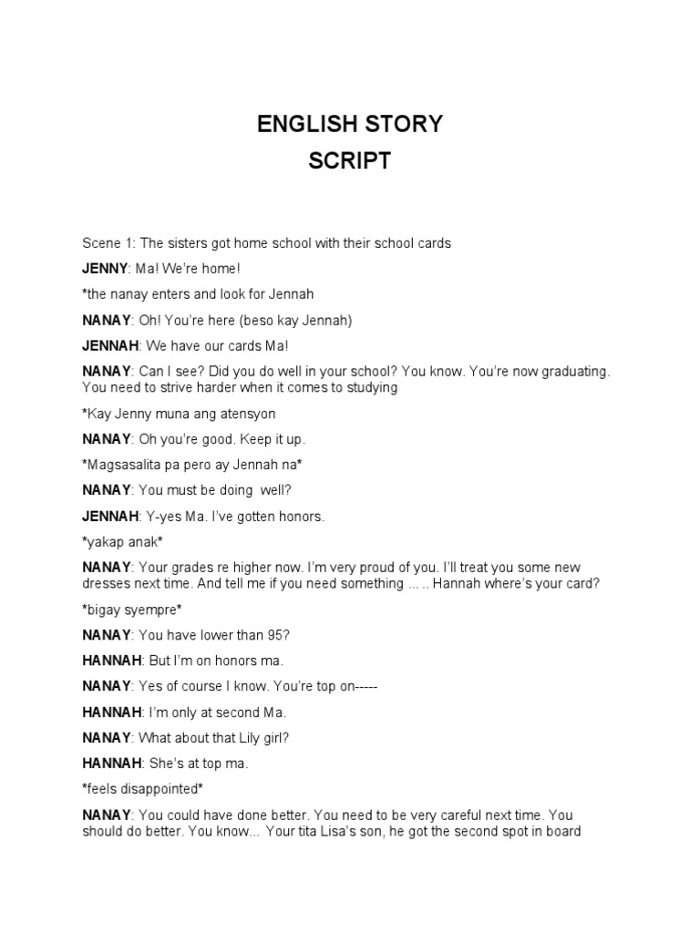 English Story Script | PDF