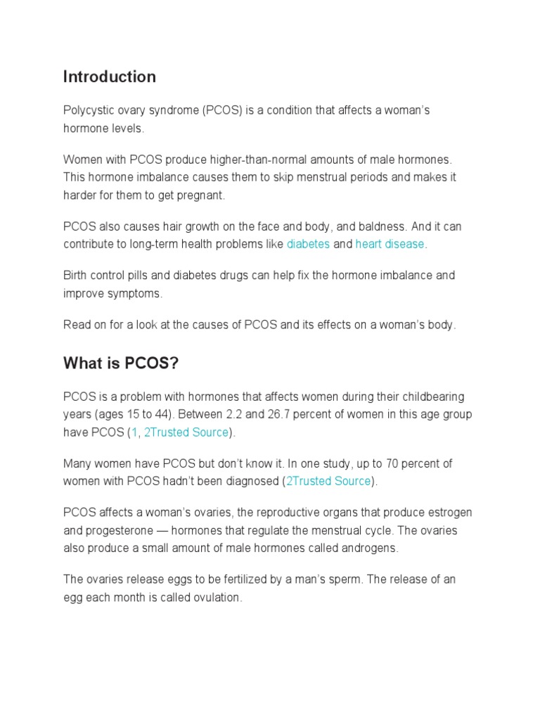 Introduction of PCOS | PDF | Polycystic Ovary Syndrome | Menstrual Cycle