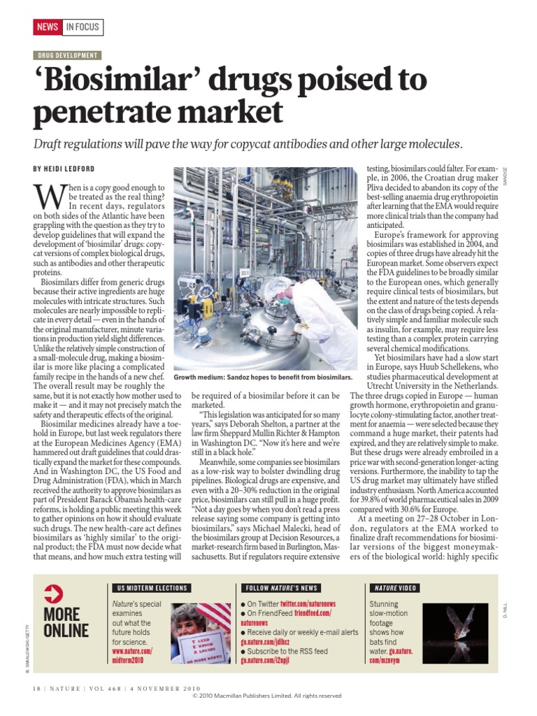 Biosimilar Approval Process | PDF | Pharmacology | Biology