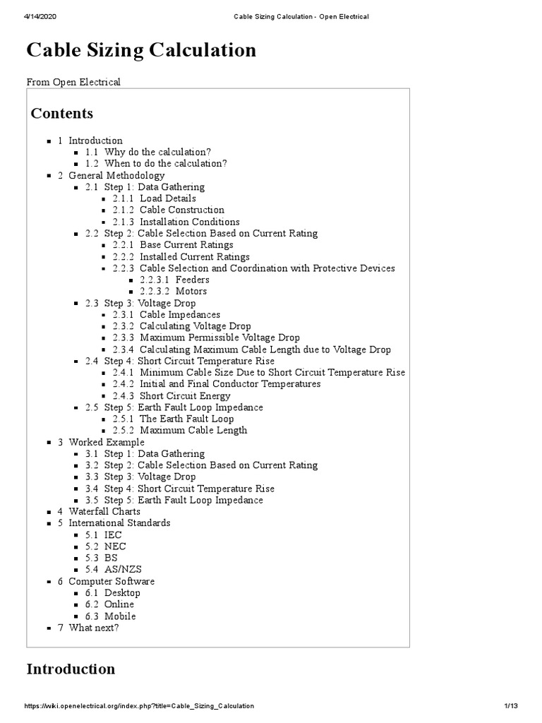 LT Power Cable Sizing Criteria As Per NTPC | PDF | Electrical Impedance ...