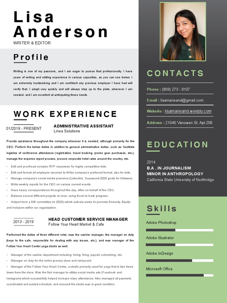 Lisa Anderson Resume Weebly | PDF