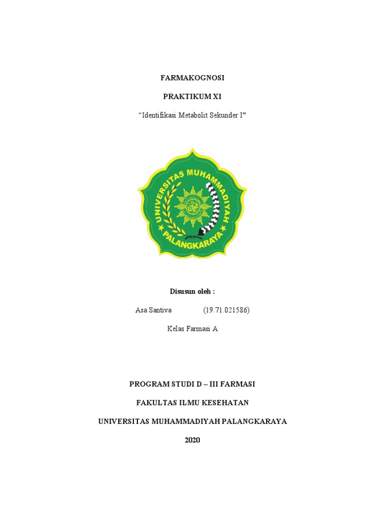 Farmakognosi Prak 11 Asa Santiva | PDF | Sains & Matematika