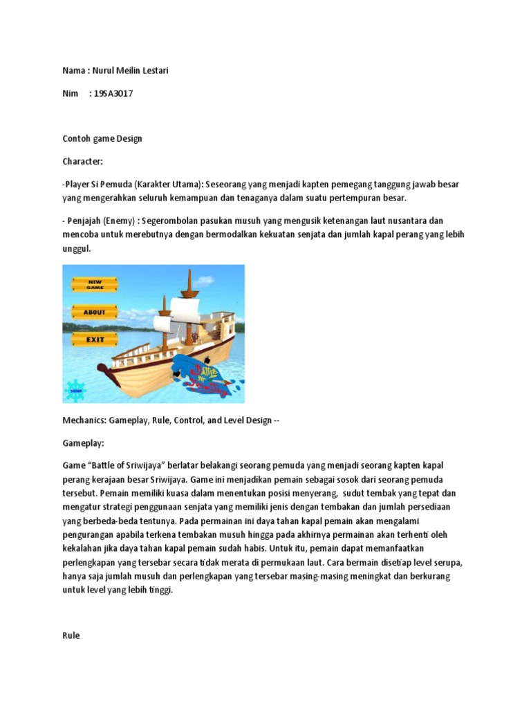 Contoh Game Design | PDF