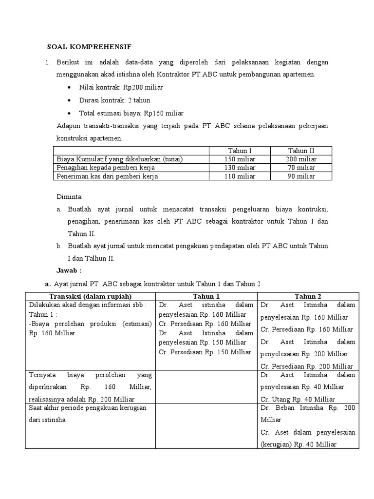 Soal Komprehensif Bab 11 | PDF