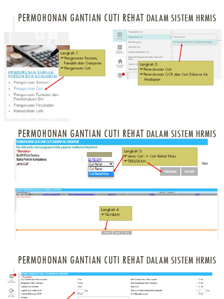 Permohonan GCR Hrmis | PDF
