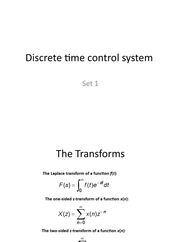 Discrete Time Control System | PDF | Mathematical Analysis | Harmonic ...