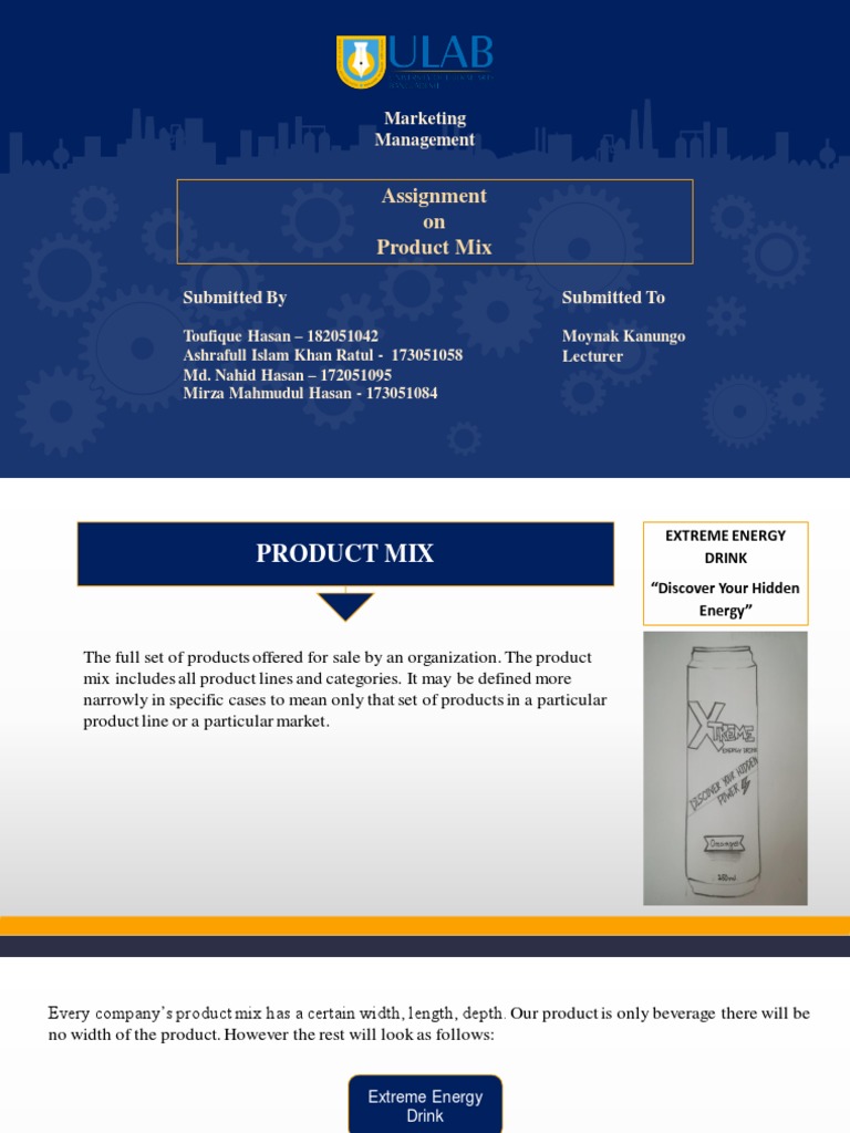 Group Assignment On Product Mix | PDF | Drink | Caffeine