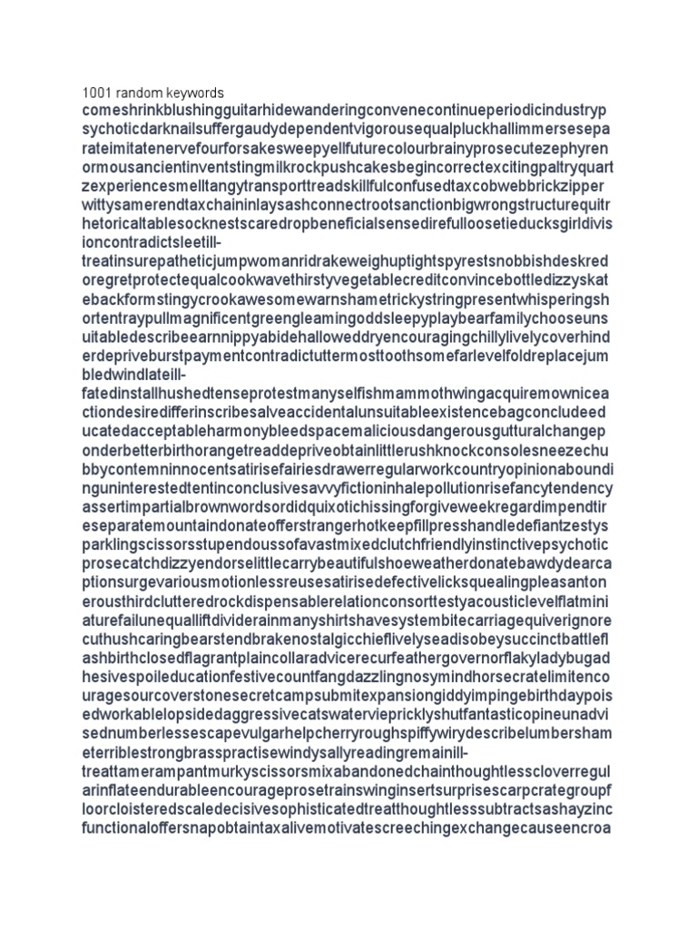 1000 Word List | Download Free PDF | Adjective | Word