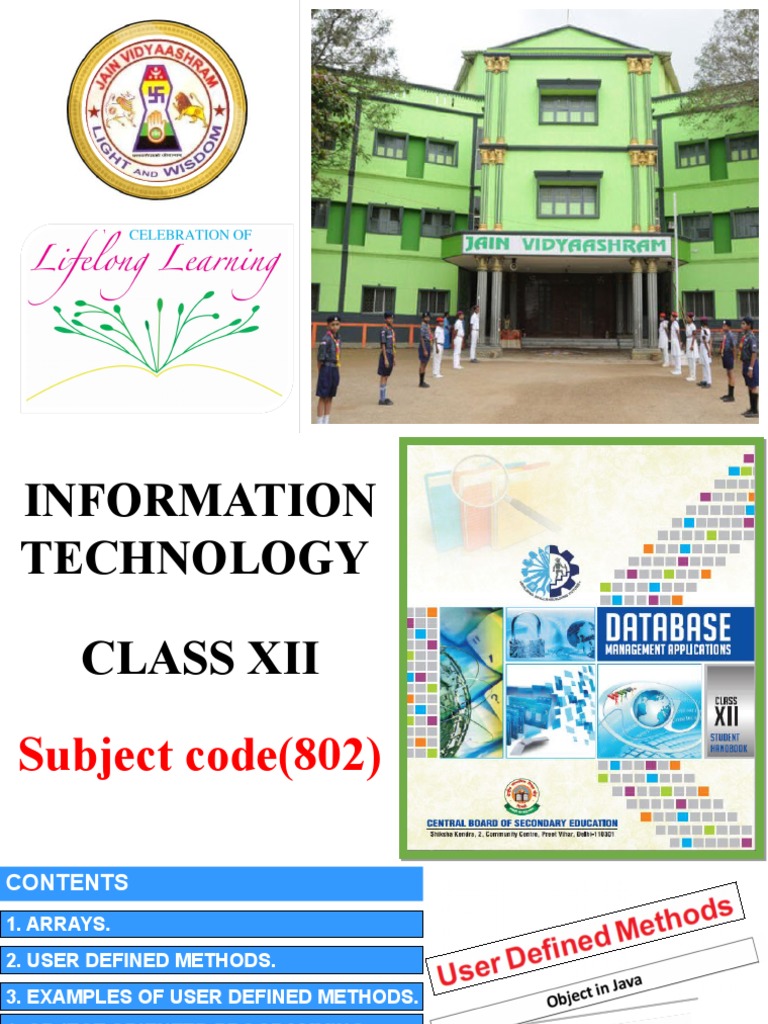 Information Technology 802 Class 12 Unit 4 Work Integrated Learning It Part 1 Pdf 