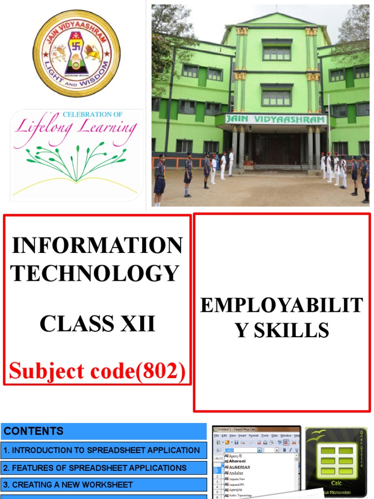 Information Technology (802) - Class 12 - Employability Skills - Unit 3 ...