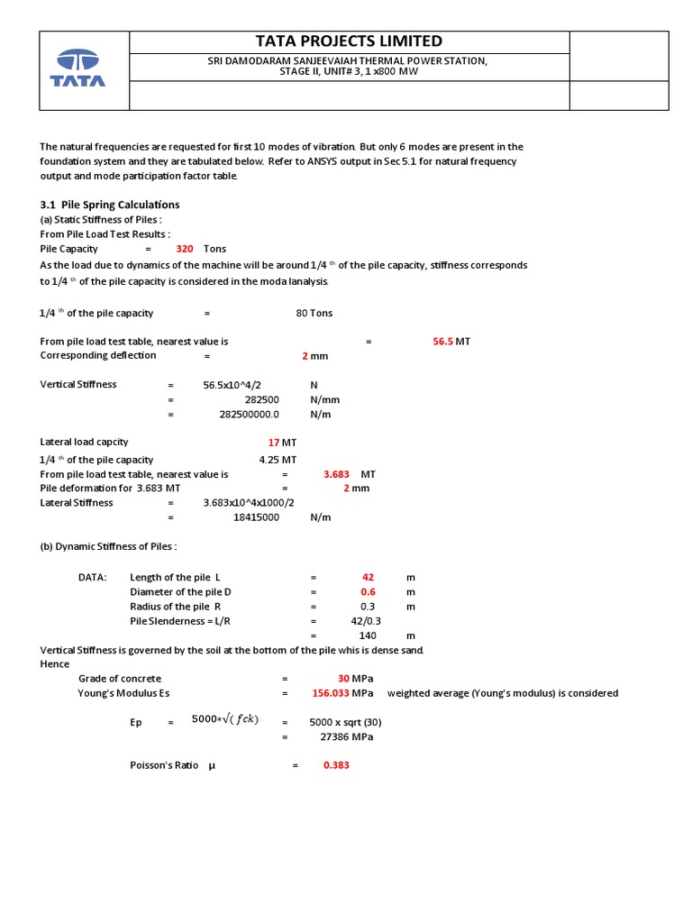 Pile Spring Constant 15-11-16 | PDF | Deep Foundation | Young's Modulus