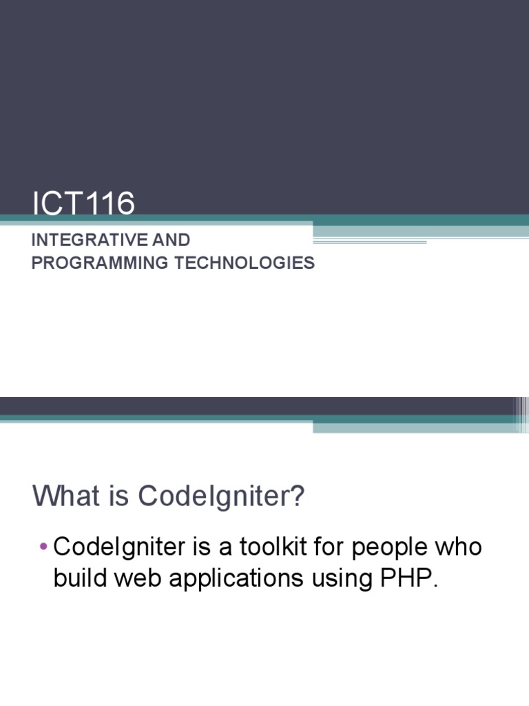 Intro To Codeigniter | PDF